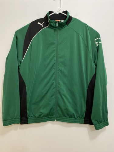 Puma Sport Lifestyle Men’s Active Track long Jacket Green Black XXL ...