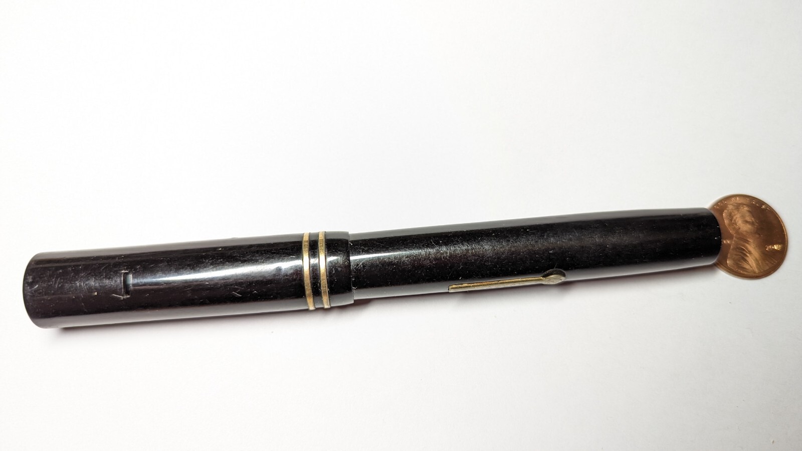 VINTAGE MORTON OVERSIZE BLACK FOUNTAIN PEN NEEDS NIB | eBay