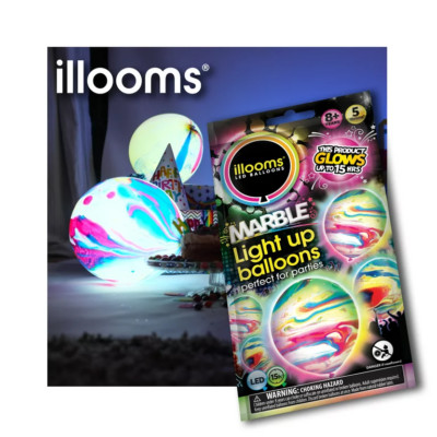 Illooms Led Balloons Marble Light Up Balloons 5 Illooms Parties SEALED ...