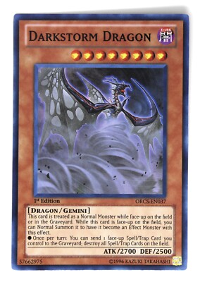YuGiOh! Darkstorm Dragon (ORCS-EN037) 1st Edition - Super Rare - NM/M ...