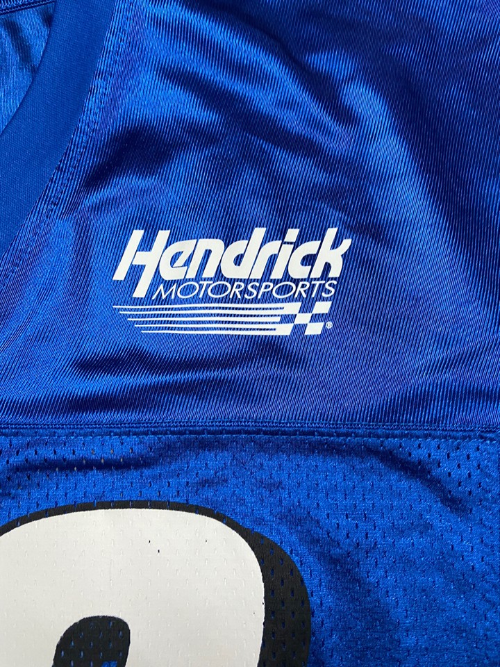 NASCAR Jimmie Johnson #48 Hendrick Motorsports Men Blue Football Jersey ...