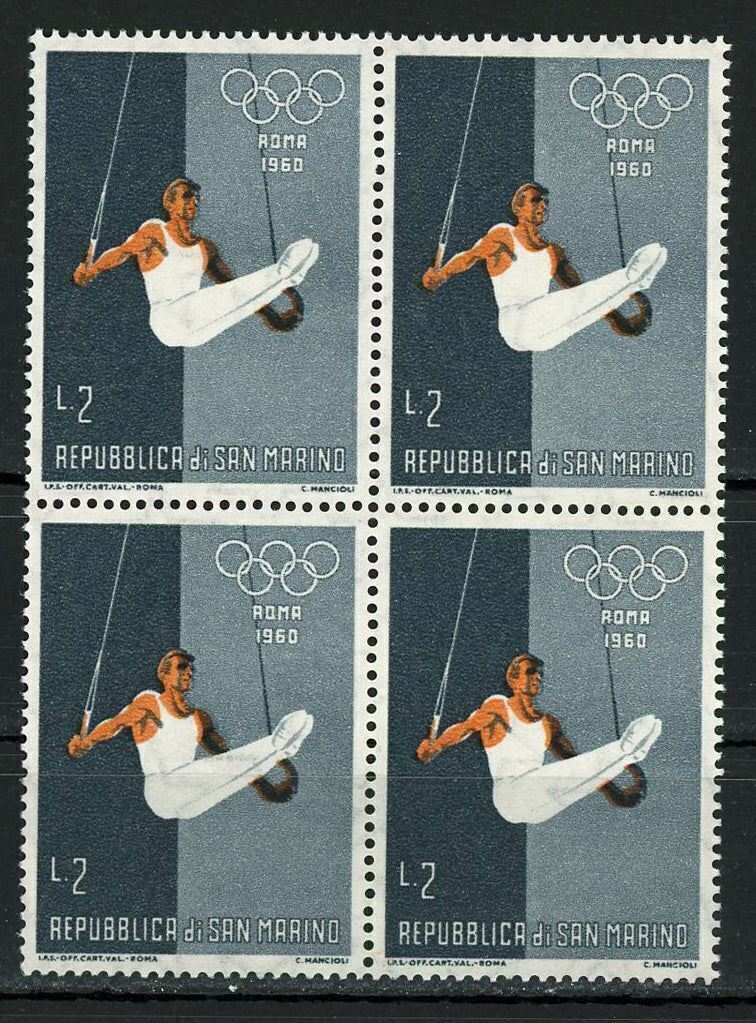 Olympic Games Roma 1960 Gymnastics Sports Block of 4 Stamps MNH | eBay
