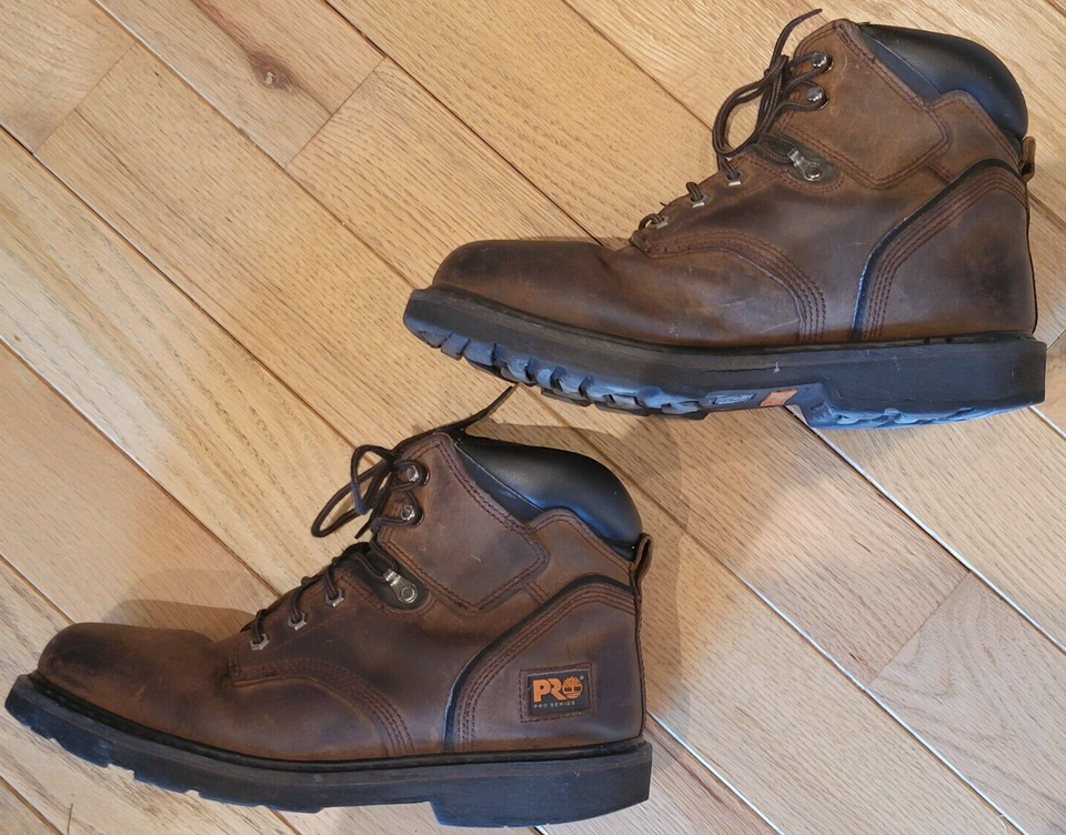 Timberland Pro Series Mens Work Boots 10.5 Brown Leather | eBay
