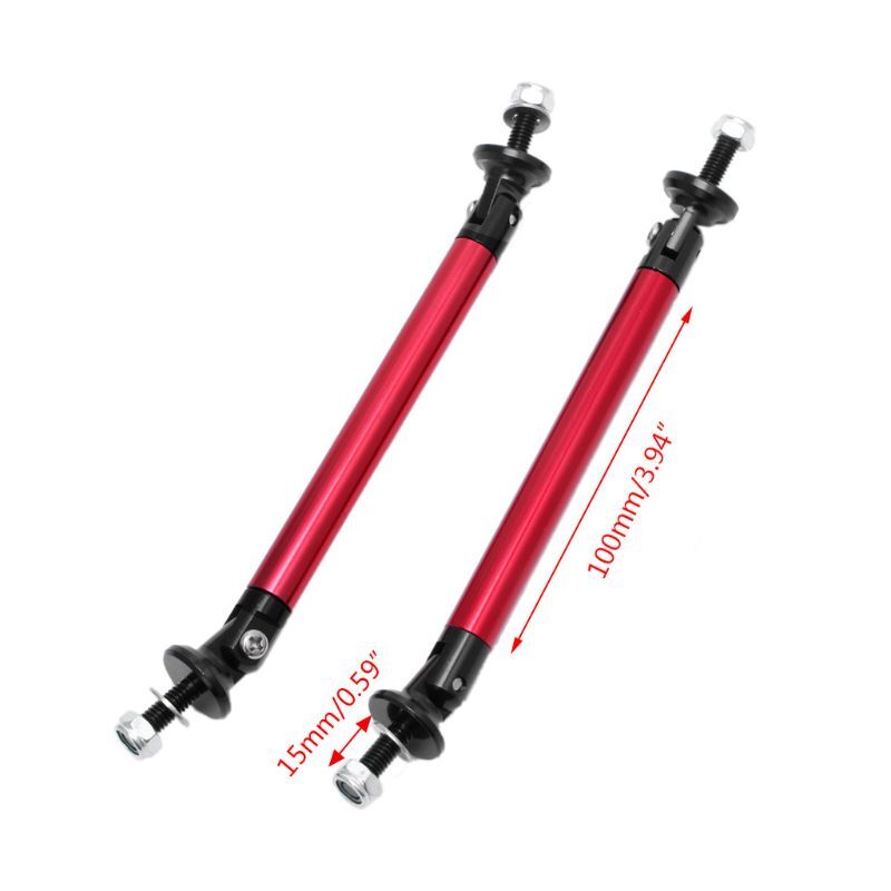 2Pcs Car Splitter Rods Racing Adjustable Front Rear Bumper Lip Support ...