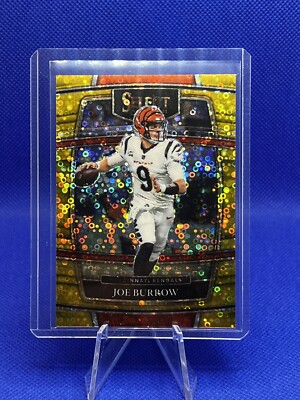 2021 Joe Burrow Select Disco Color-Match Concourse #1/10 SSP Bengals ...
