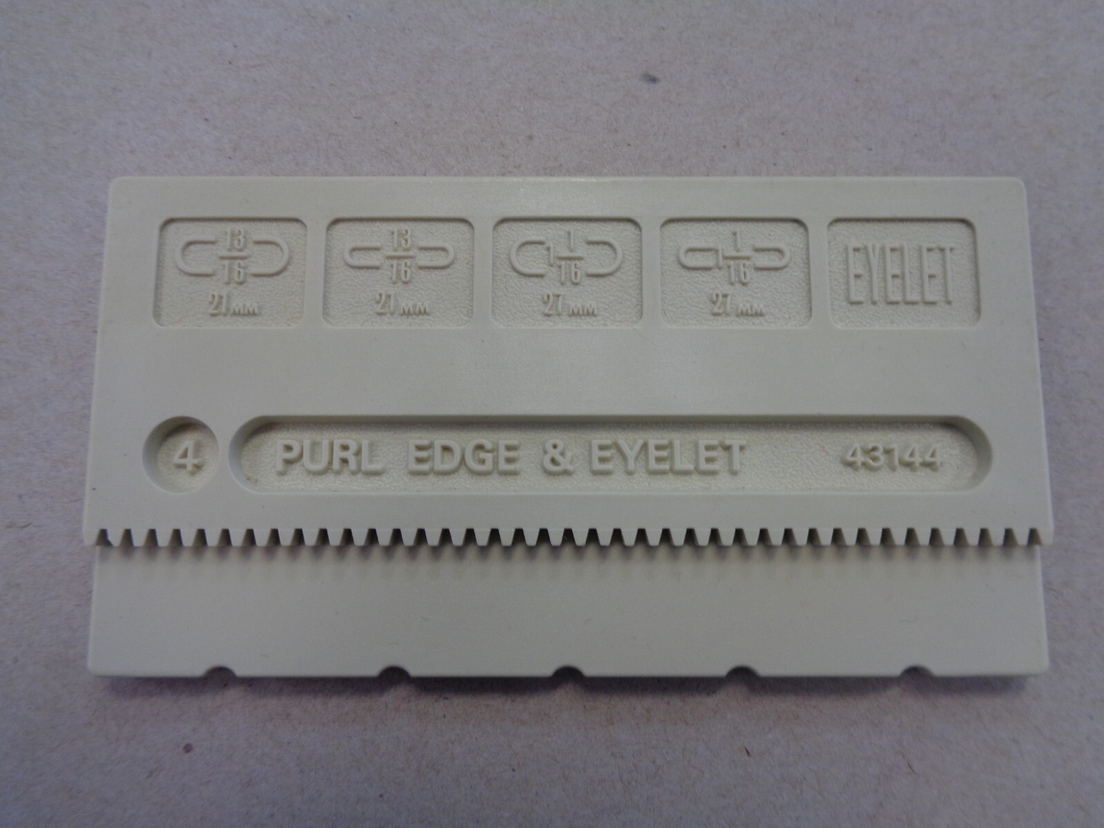 Sears Kenmore #4 Purl Edge Eyelet Buttonhole Template Cam Disc Pattern ...