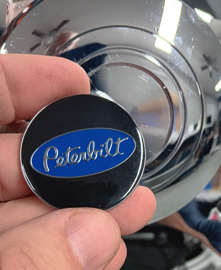 Peterbilt Steering Wheel horn button Metal Emblem 3m blue | eBay