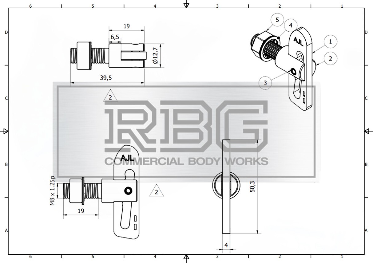10X Antiluce™ Fastener M8 x 18mm Bolt-On | Drop Lock Horsebox, Trailer ...