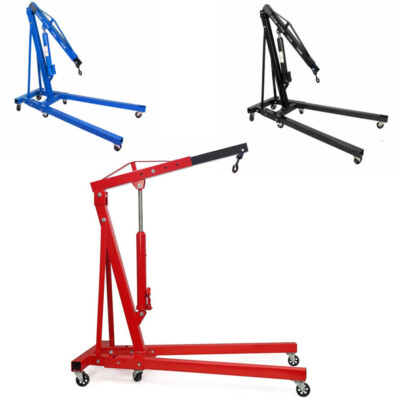 Engine Crane 1/2 Ton Hydraulic Folding Hoist Lift Jack Workshop / Long ...