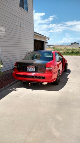 Golden Eagle 1-piece Bumper Diffuser Gloss Black Aluminum Honda Civic ...