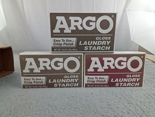 3x FADED Argo Gloss Laundry Starch Easy to Use Crisp Finish 16 oz No ...