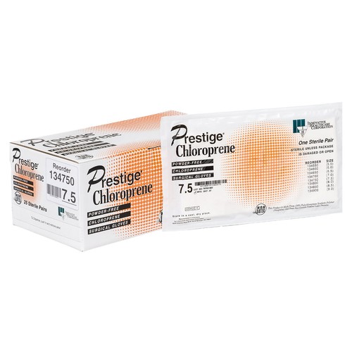 DermAssist Prestige Polyisoprene Surgical Glove, Size 7.5, Ivory (CS ...