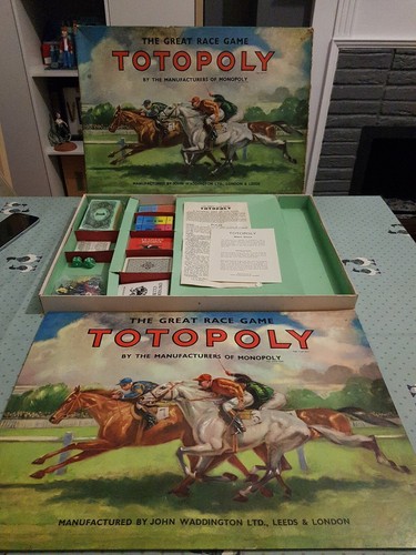 Vintage Totopoly: The Great Race Game Board Game (Waddington, 1949 ...
