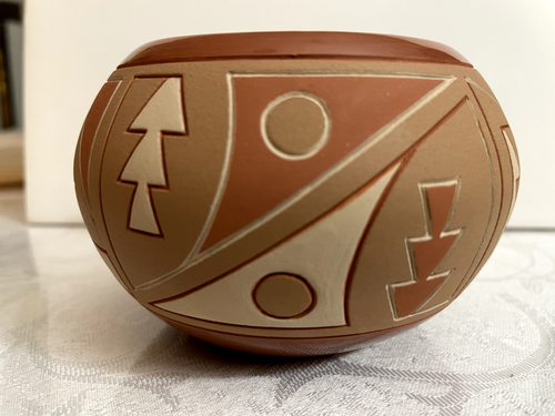 Alvin Curran - Signed Vintage Redware Bowl Pottery - Ohkay Owingeh ...