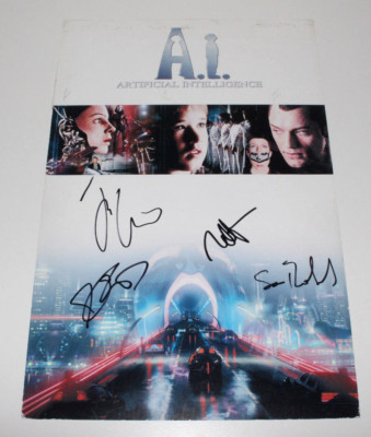 A.I. ARTIFICIAL INTELLIGENCE CAST SIGNED 12x18 OFFICIAL MOVIE POSTER ...