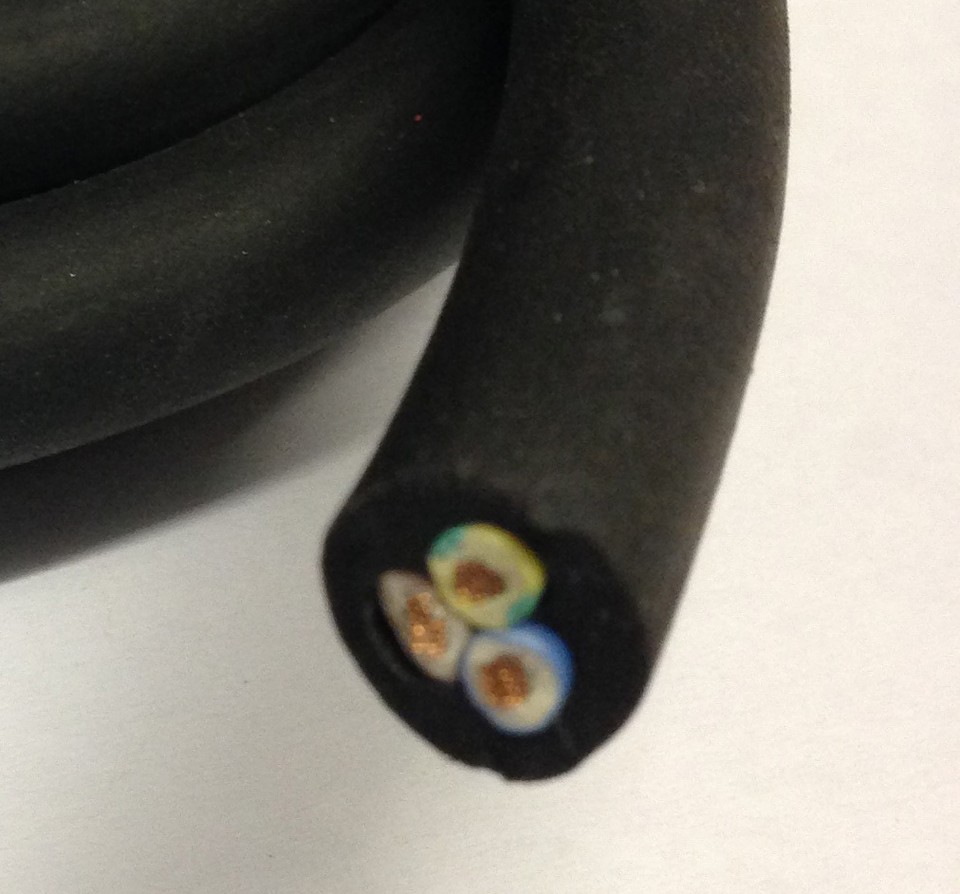 Rubber Cable 2, 3 core 1.5 & 2.5mm HO7RN-F Heavy Duty Electrical ...