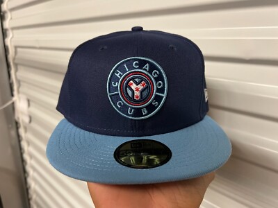 Chicago Cubs MLB Navy Blue Fitted Hat - New | eBay