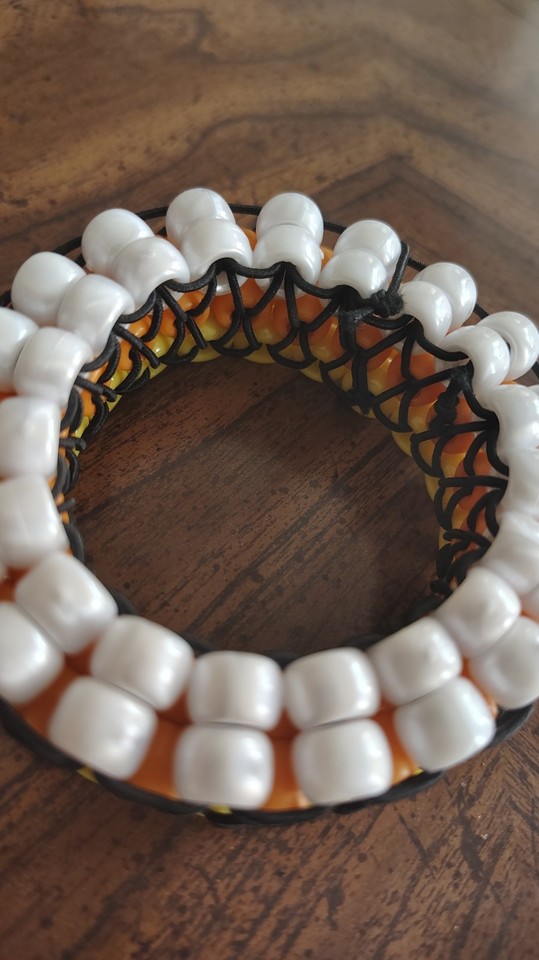 Kandi 3D Ladder Stitch Cuff Candy Corn Bracelet. Multicolored Bracelet ...