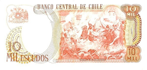 Chili 1967-1975 New 10000 ESCUDOS Bill Pick 148 Signature 1 UNC | eBay