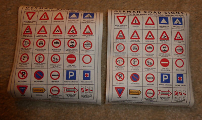 Lot of 2 Vintage 1953 US Army Gumback Sticker German Road Signs | eBay