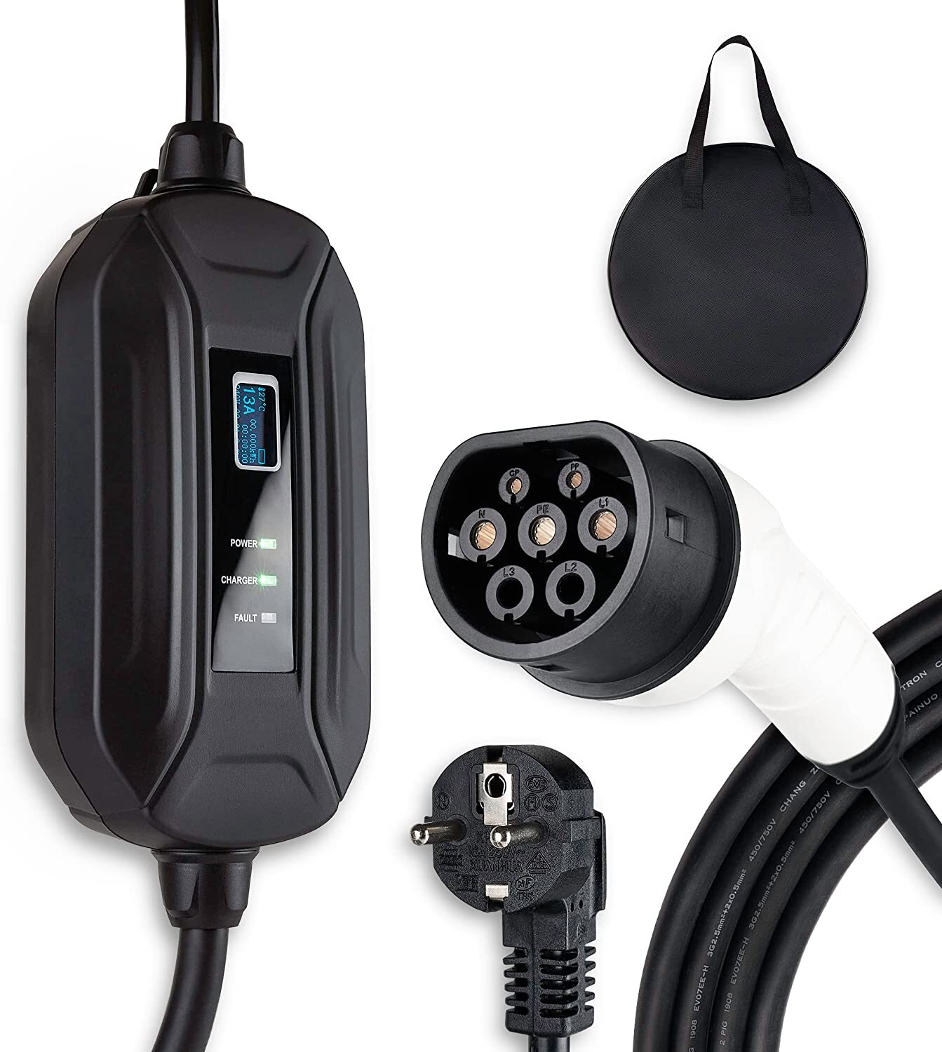 BMW i3 charging cable type 2 Schuko home charger for electric car EV ...