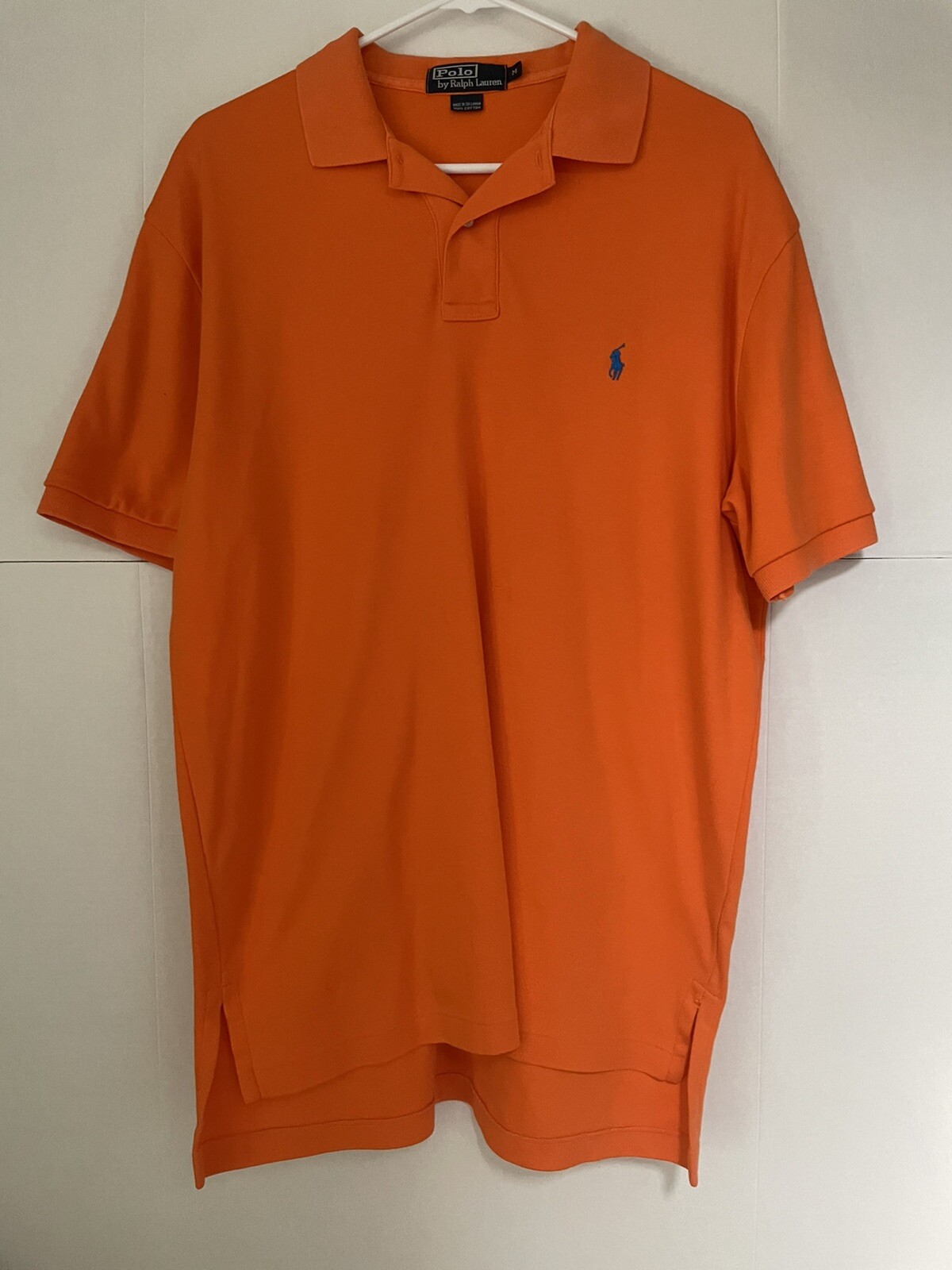 POLO RALPH LAUREN mens poloshirt orange size medium - Gem