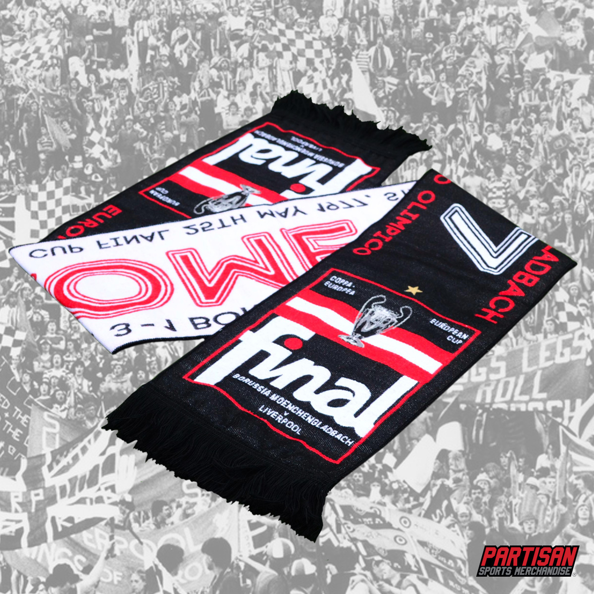 Liverpool Scarf Rome 77 European Champions Final Winners Gift Souvenir ...