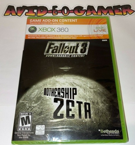 Fallout 3 Mothership Zeta GAME Add-on DLC Downloadable Content Xbox 360 ...