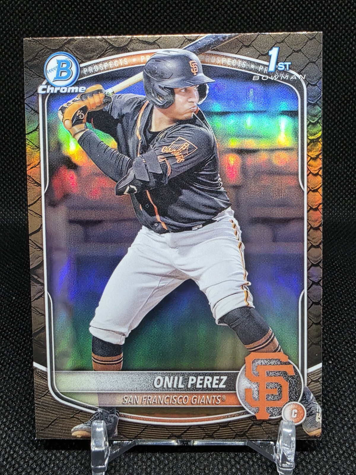 Onil Perez 2025 Bowman 1st Chrome Baseball Reptilian #BCP-134 Giants | eBay
