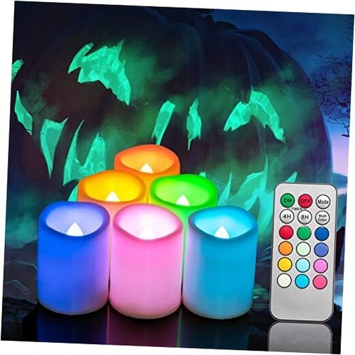 6 PCS Color Changing Remote Flameless Color Changing Remote Votive (2 ...