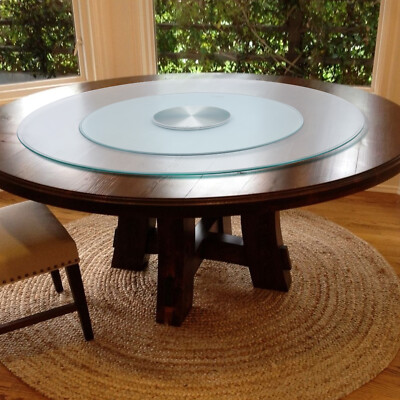 27.56" Glass Turntable Dining Table Centerpiece Large Tabletop US | eBay