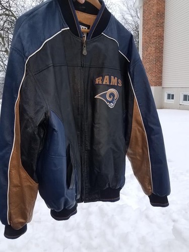 St. Louis Rams NFL Men's Authentic Vintage Leather Jacket Sz Large. | eBay