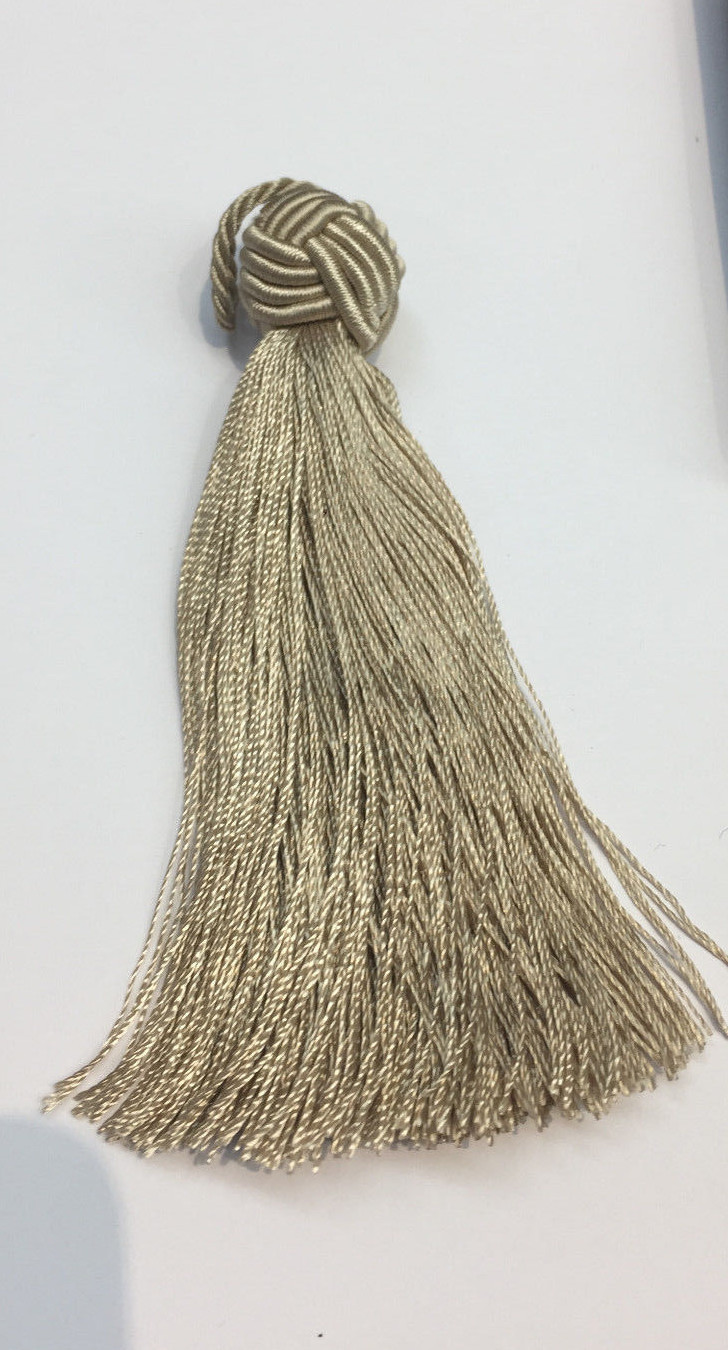100 pieces Round ball taupe Key tassel perfect for runners pillows ...