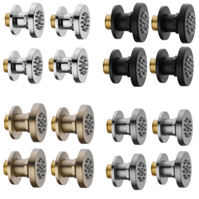 Bathroom 4 pcs Round Shower Body Jet Brass Massage Spray Set Rain Body ...