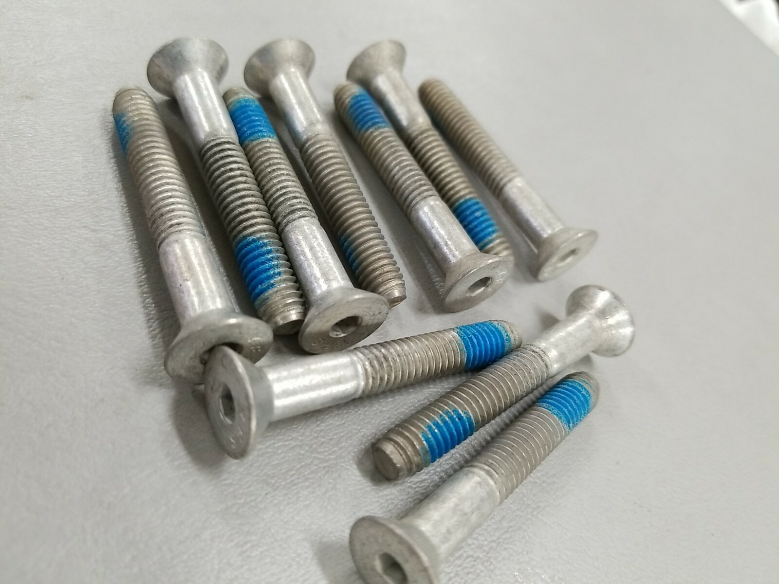 (10) 5/16-18x2-1/4" Flat Head Allen Machine Screws Steel Zinc Grade 5 ...