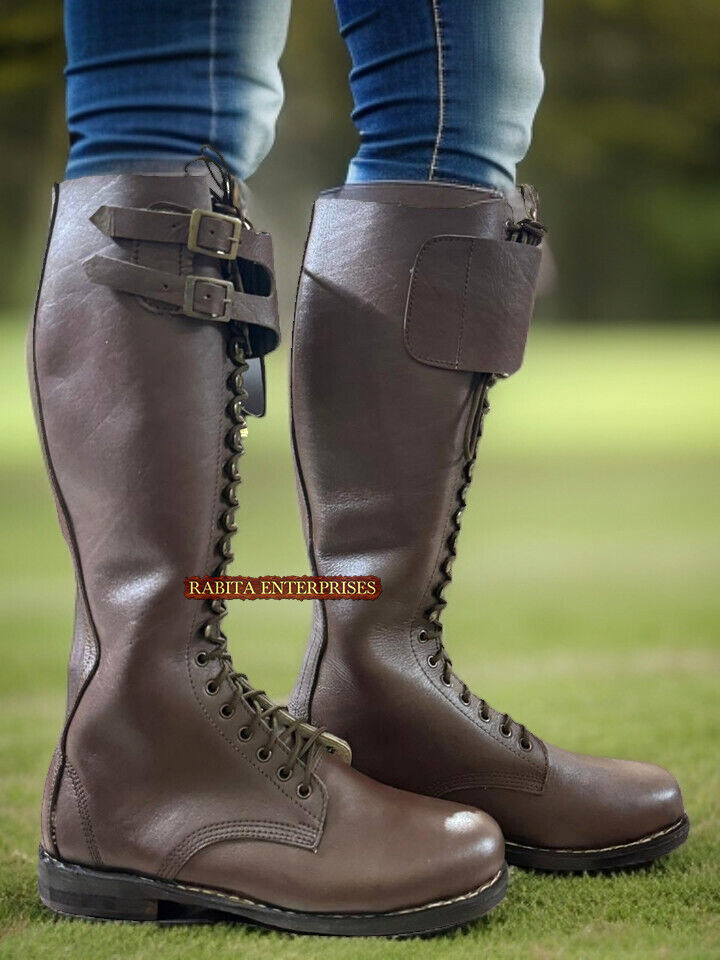 WW2 German Officer SA Boot Leather Long Military Boot With Leather Sole ...