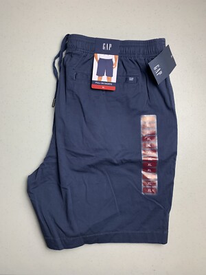 Gap Men Elastic Waist Pull-On Drawstring Men’s XL Shorts (Mood Indigo ...