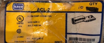 Ilsco ACL-2 Compression Connector NEW BOX OF 10 | eBay