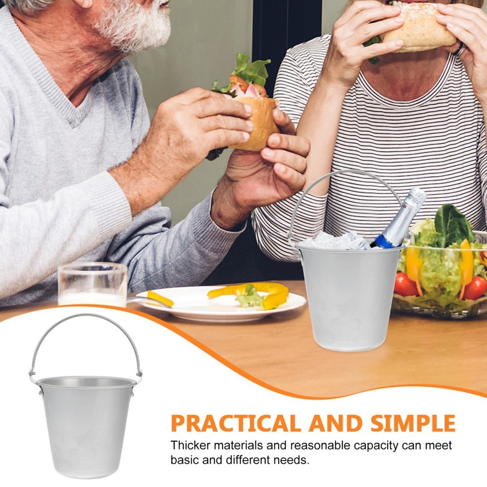 Snack Bucket Chip Stainless Steel Ice Storage Child Buckets for Chips ...