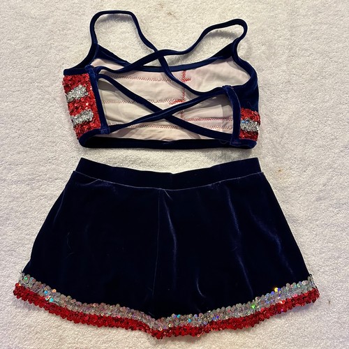 The Line Up Pro Cheer Dance NFL NBA NHL Red White Blue US Flag Audition ...