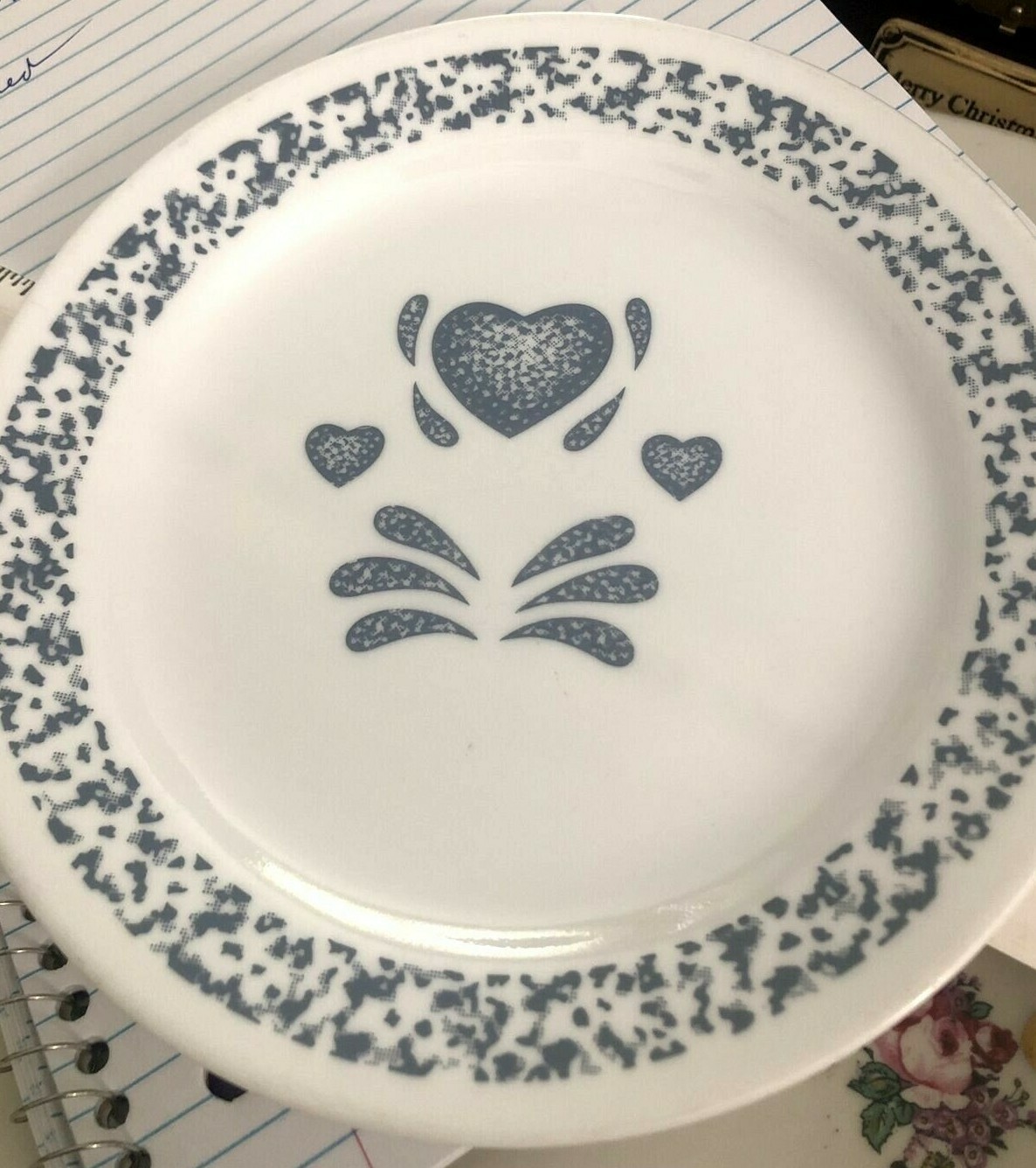 Corelle Blue Hearts Pie - Dessert Plate 7-1/4" | eBay