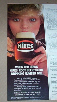 1977 print ad - Hires Root Beer soda pop Cute Girl America's first root ...