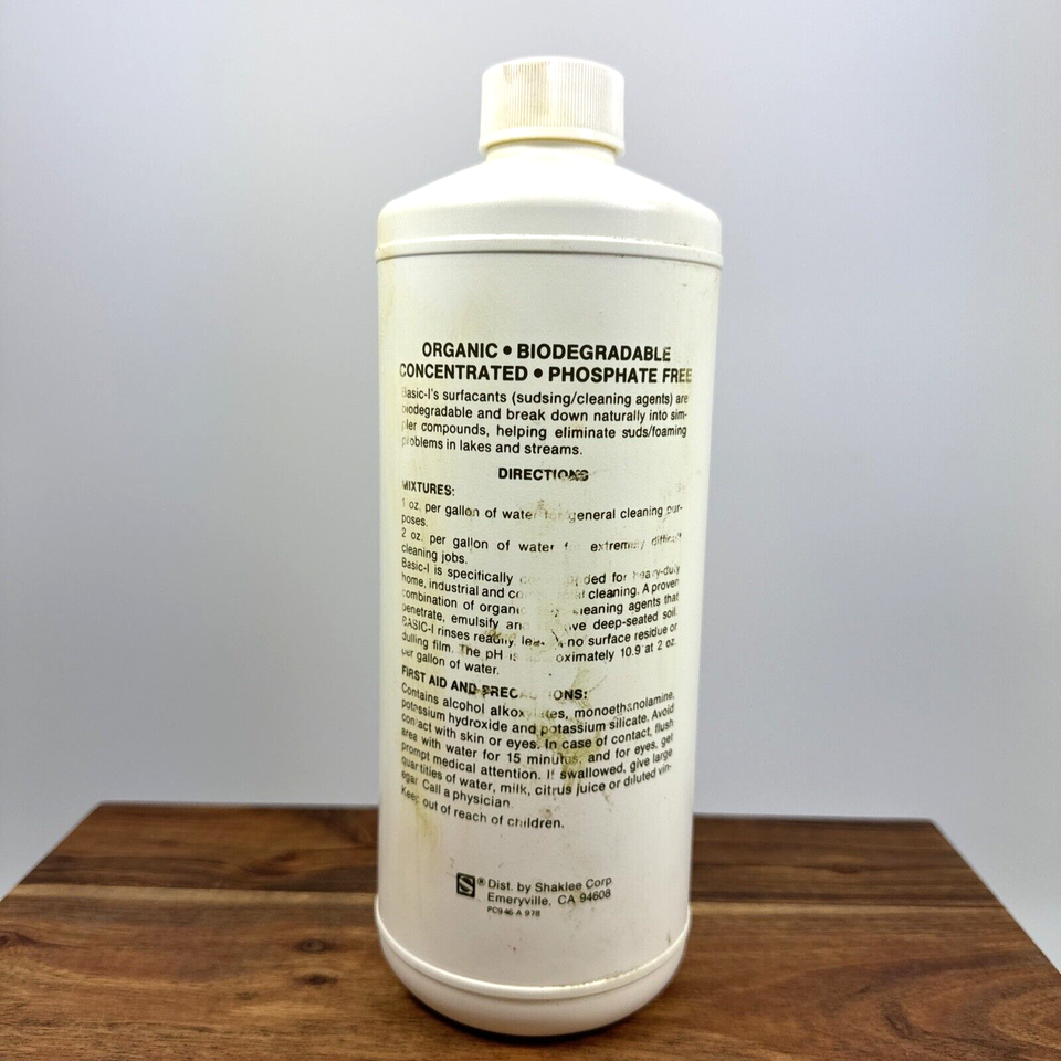 Shaklee Basic-I Industrial Cleaner Organic Concentrated Formula 85% ...