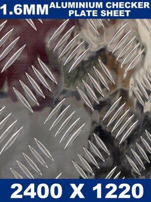 ALUMINIUM CHECKER PLATE / TREAD PLATE 2400mm x 1220mm x 1.6mm (STOCK ...