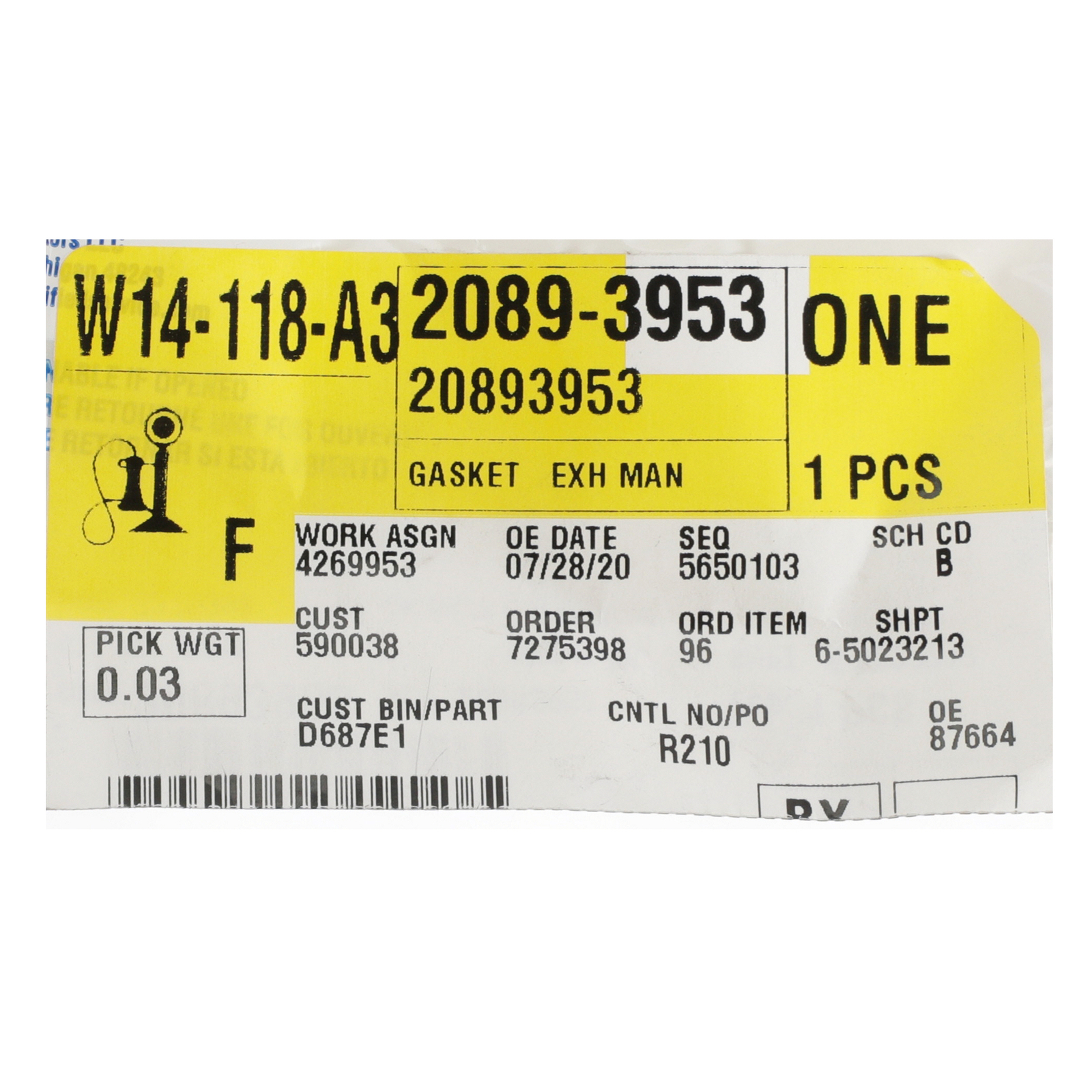 OEM 2010-2022 Buick Cadillac Chevrolet GMC Exhaust Manifold Pipe Gasket ...