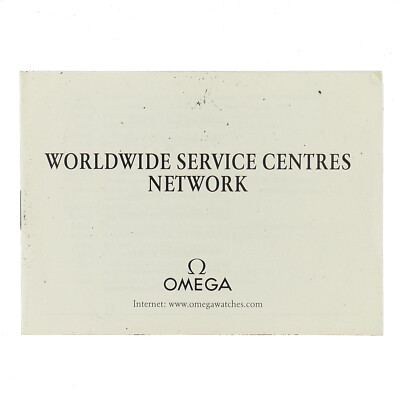 OMEGA WORLDWIDE SERVICE CENTRES NETWORK BOOKLET REF. 0306730M | eBay