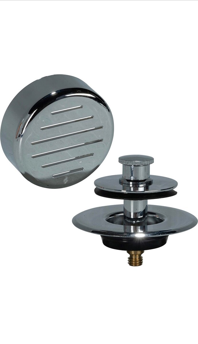 Overflow Tub Drain Assembly Lift And Turn Conversion Kit For Bathtub