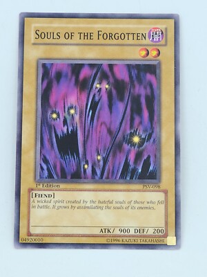 Yugioh Souls of the Forgotten PSV-098 Yu Gi Oh Trading Card First 1st ...