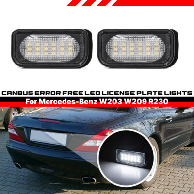 Full LED License Plate Light Lamps For Mercedes W203 CLK C209 W209 A209 ...