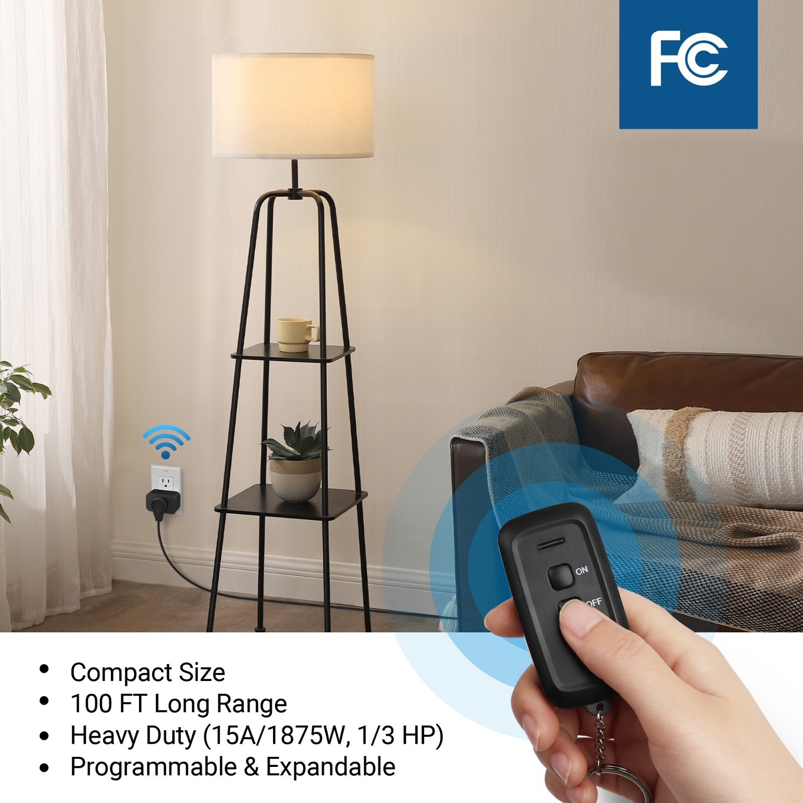 DEWENWILS Remote Control Outlet, Wireless Remote Light Switch 15A/1875W ...
